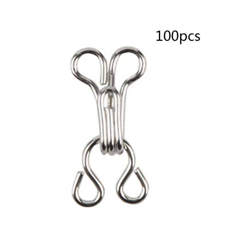 Крючки S-образные металлические silver, 100 шт, Size C