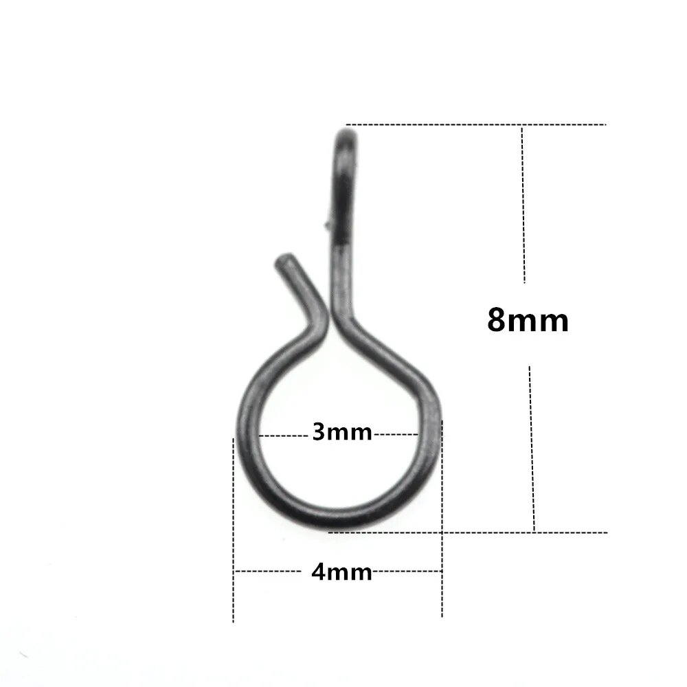 Rompin защелки для нахлыстовой рыбалки из высокоуглеродистой стали 8mm M 100pcs