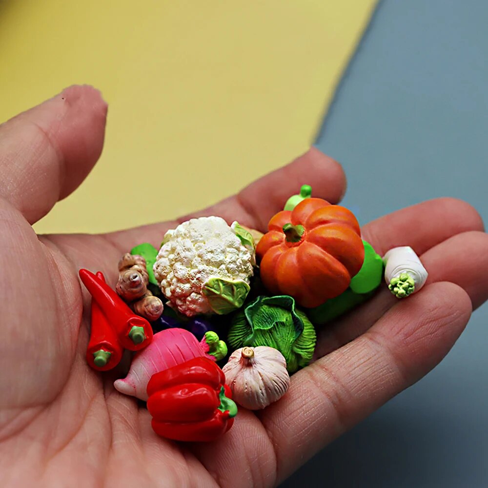 Новинка, 20 шт, миниатюрный кукольный домик, еда, имитация салата, огурцы, овощи/миниатюры/кукольный домик для кукольных аксессуаров