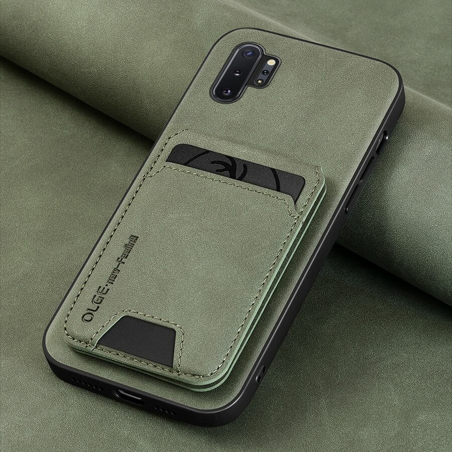 OLGE Кожаный Чехол Для Samsung Galaxy Note 10+/Note 10 Plus(на Самсунг Галакси Ноут 10 Плюс) С Картхолдером , Противоударный , Нескользящий И Удобный