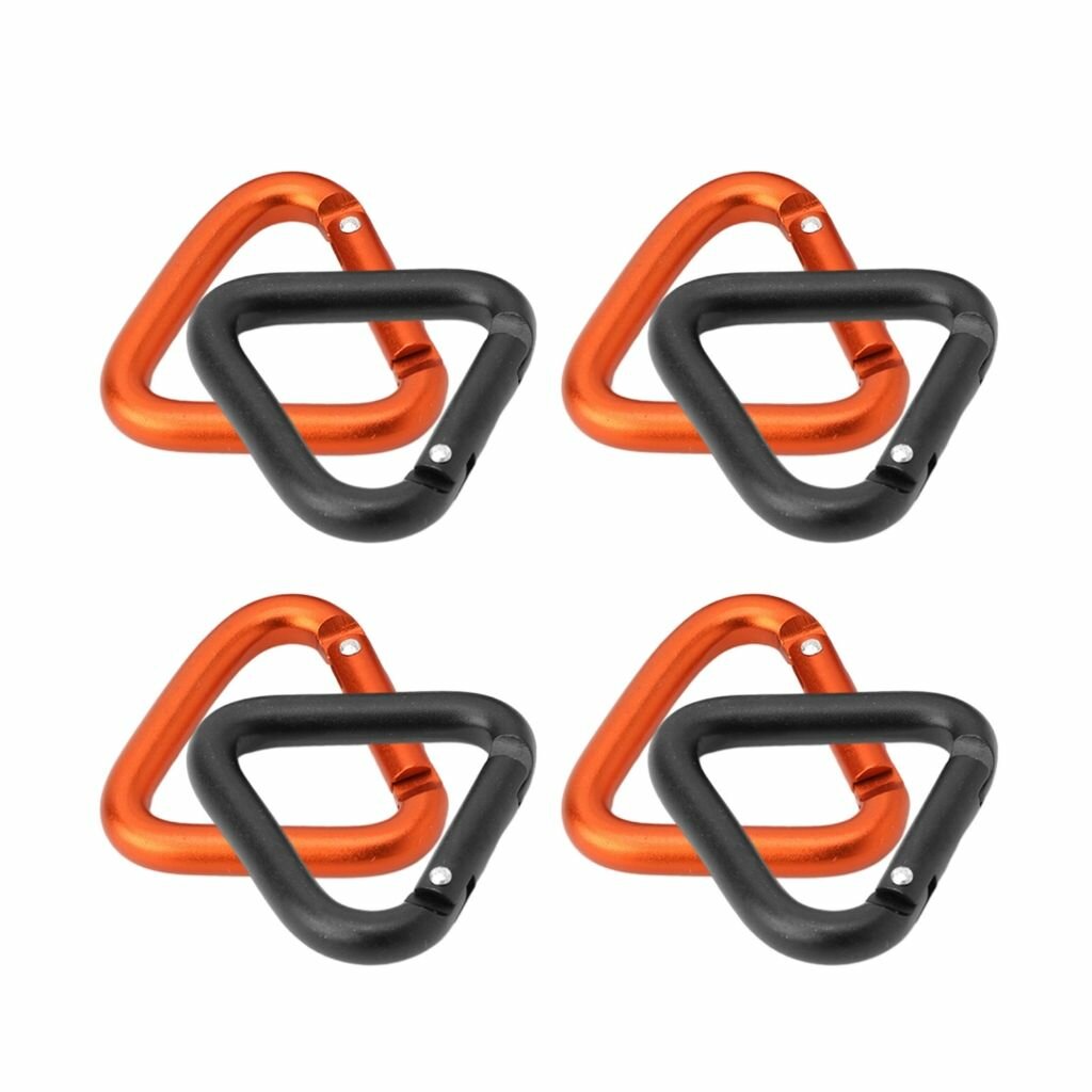 Карабин вспомогательный, Треугольная карабинная застежка для альпинистских рюкзаков, 8 шт