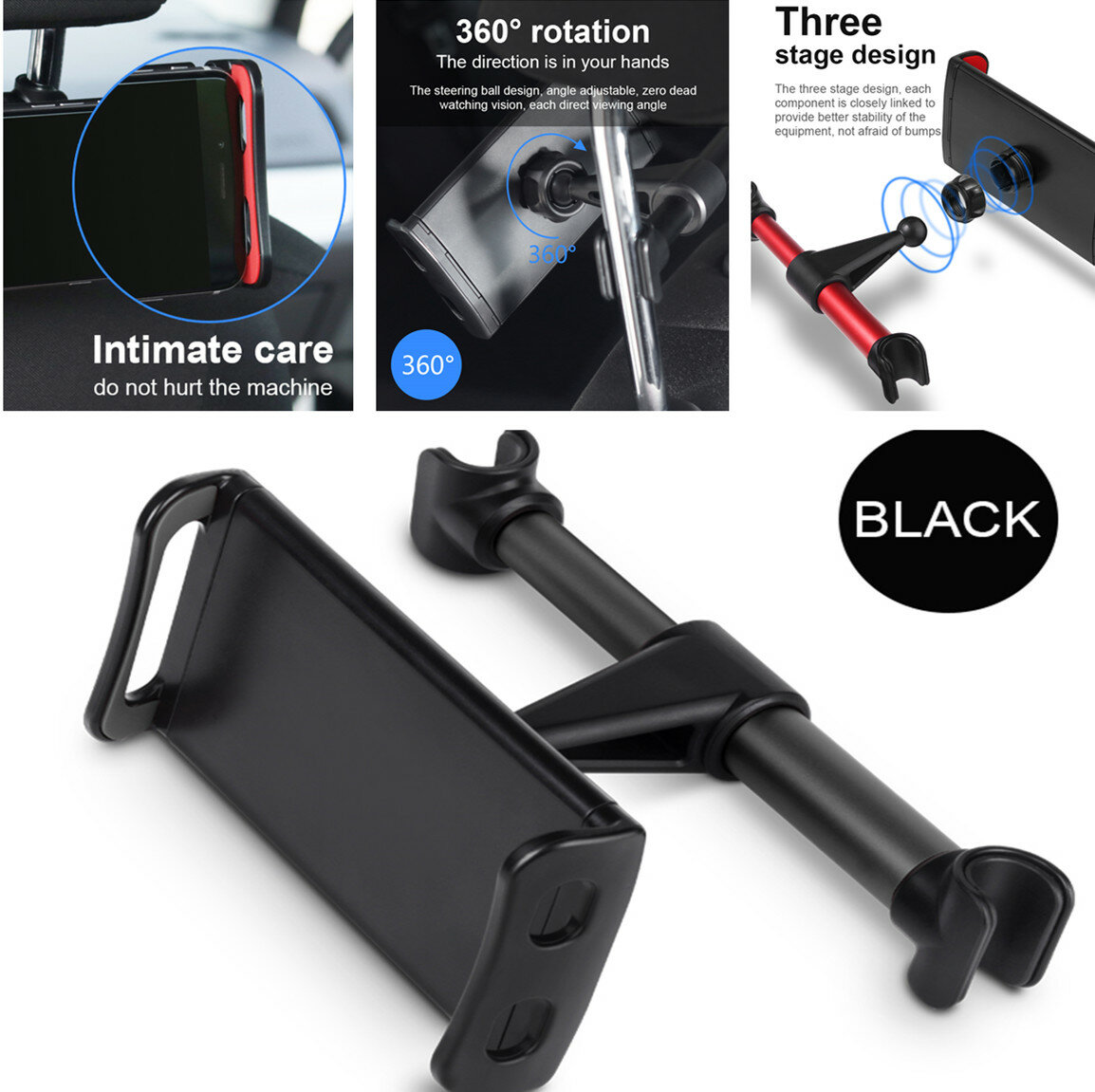 Кронштейн Подголовника Черный Универсальный Держатель Для Крепления Подголовника Автокресла