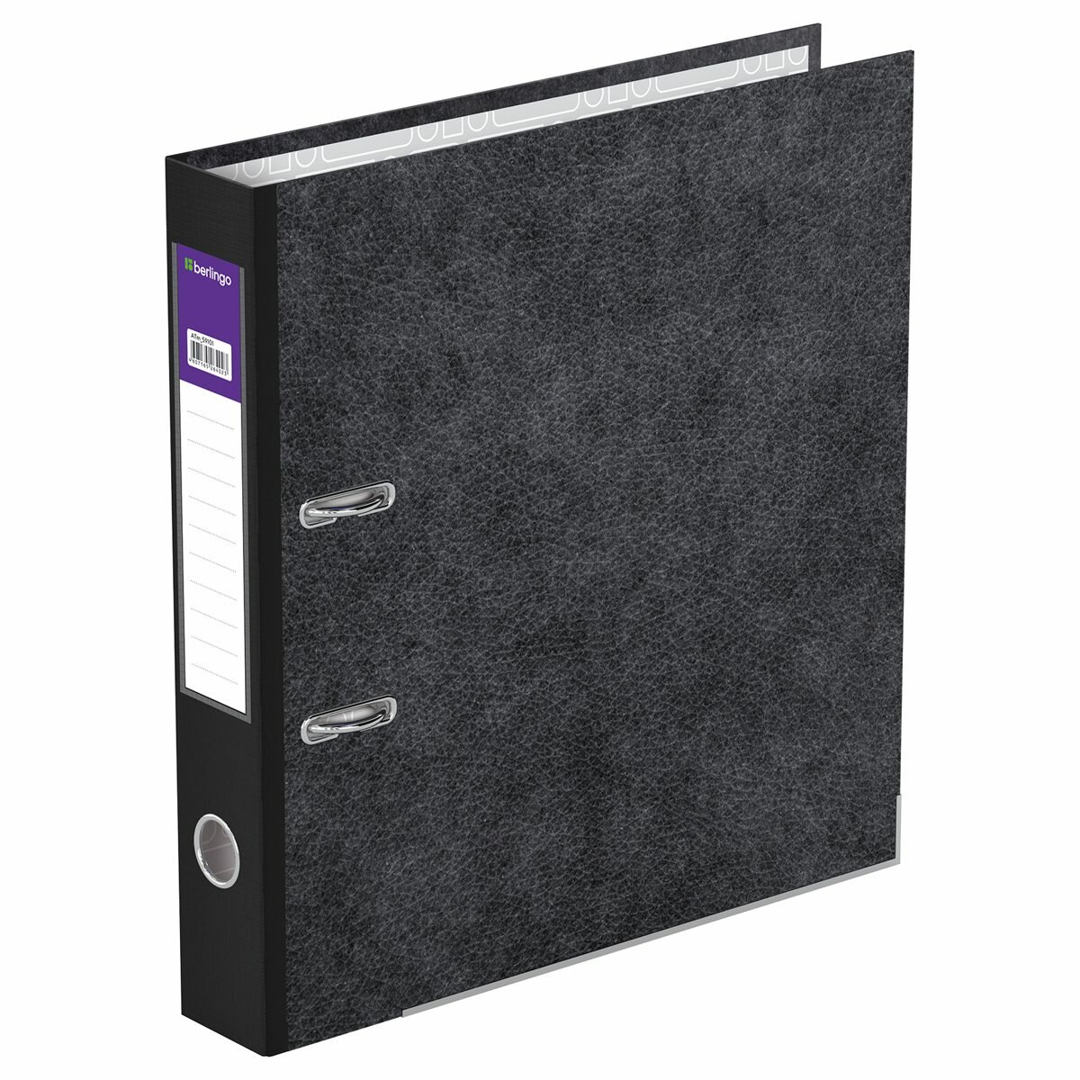 Папка-регистратор Berlingo (50мм, А4, до 450л, картон "под мрамор") черная (ATm_59101), 50шт.