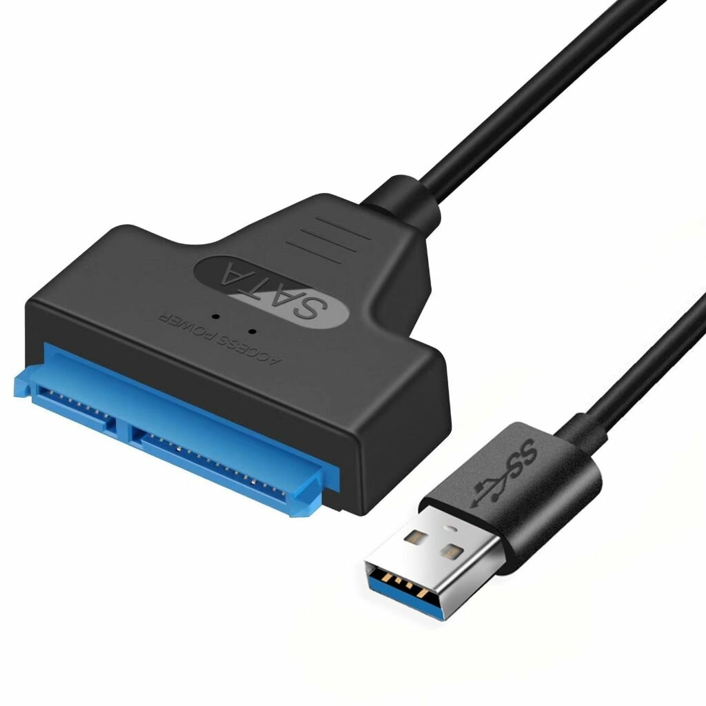 USB-кабель-адаптер для 2,5-дюймового жесткого диска/твердотельного диска, преобразователь высокоскоростной передачи данных 6 Гбит/с с поддержкой UASP (черный)