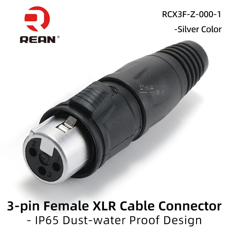 REAN RCX3F-Z-000-1 XLR Female разъем, серебряный