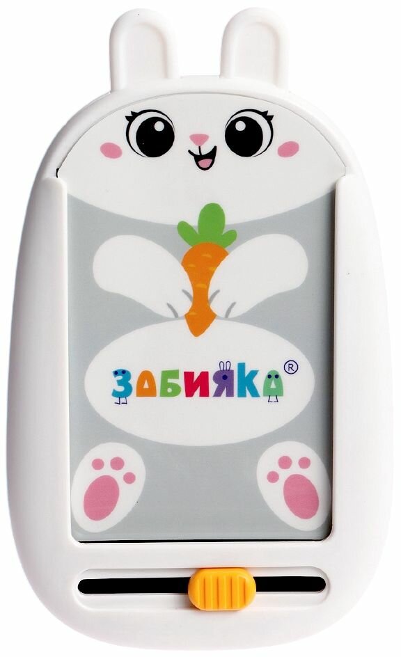 Интерактивный планшет с карточками "Зайчик", детская обучающая игра с русской озвучкой, учим цифры, буквы, цвета и геометрические фигуры, 60 двустронних карточек (120 заданий) для развития малышей