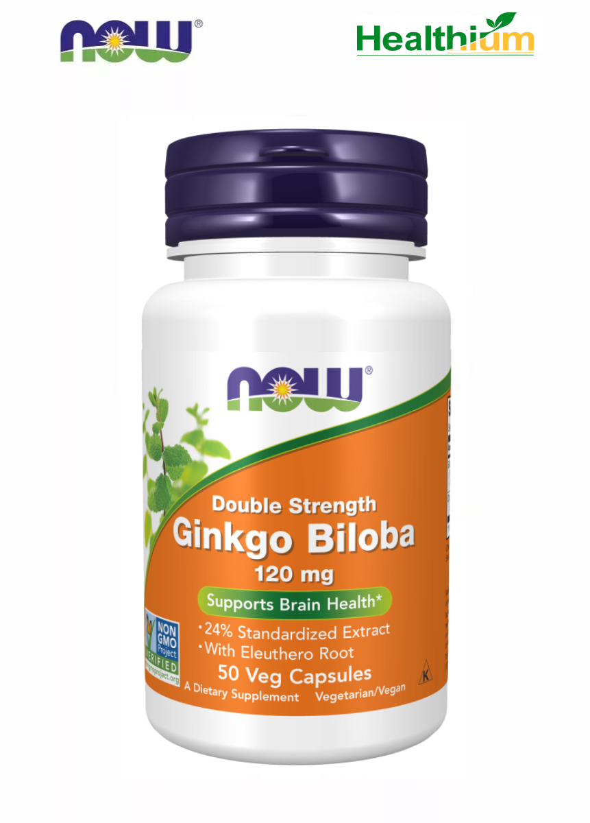 NOW Ginkgo Biloba 120мг 50 капсул Нау Гинкго билоба 120 мг