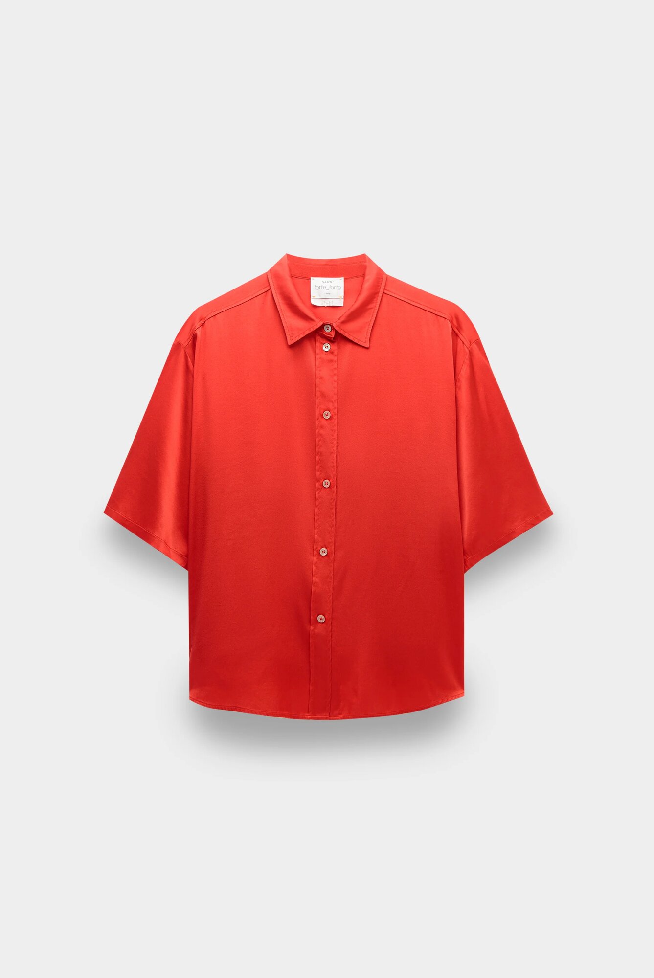 Блуза silk satin half sleeve shirt