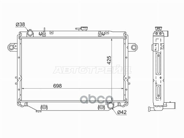Радиатор Toyota Land Cruiser (J100) 98-07 / Land Cruiser Cygnus 98-07 Sat арт. TY0009-105-4R