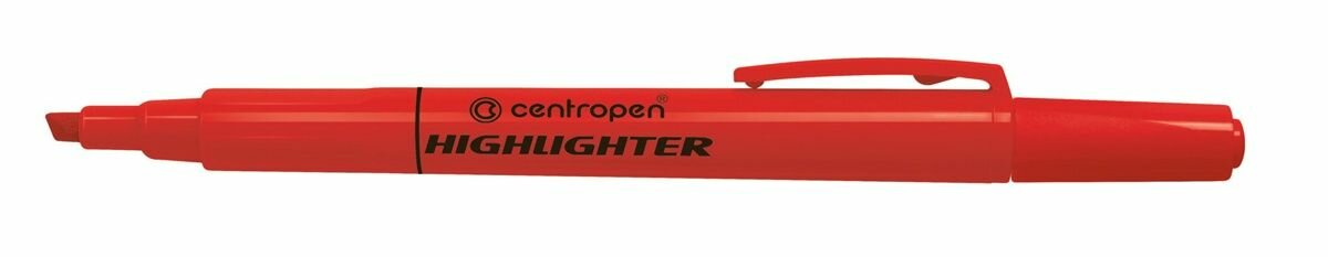 Текстовыделители Centropen Флуоресцентные, 1-4 мм, красные, 10 шт (8722/1)