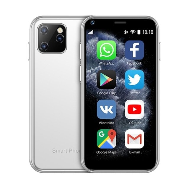SOYES XS11 Mini SmartPhone 1GB 8GB 2.5 ' Маленький карманный мобильный телефон белый