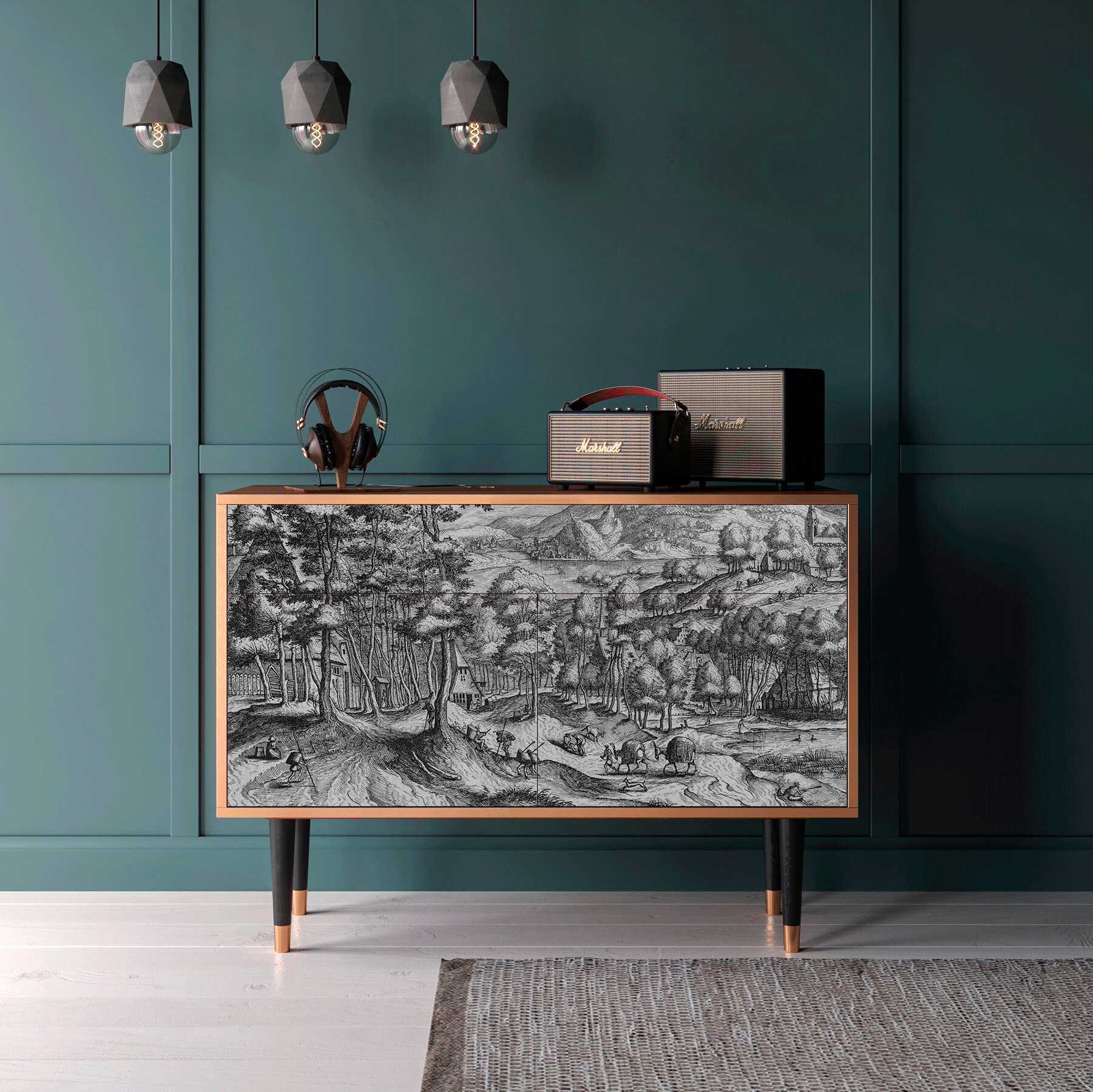 Комод - STORYZ - BS4 Rusticorum by Pieter Breugel, Размер - 115 x 85 x 48 см, Цвет корпуса - Орех
