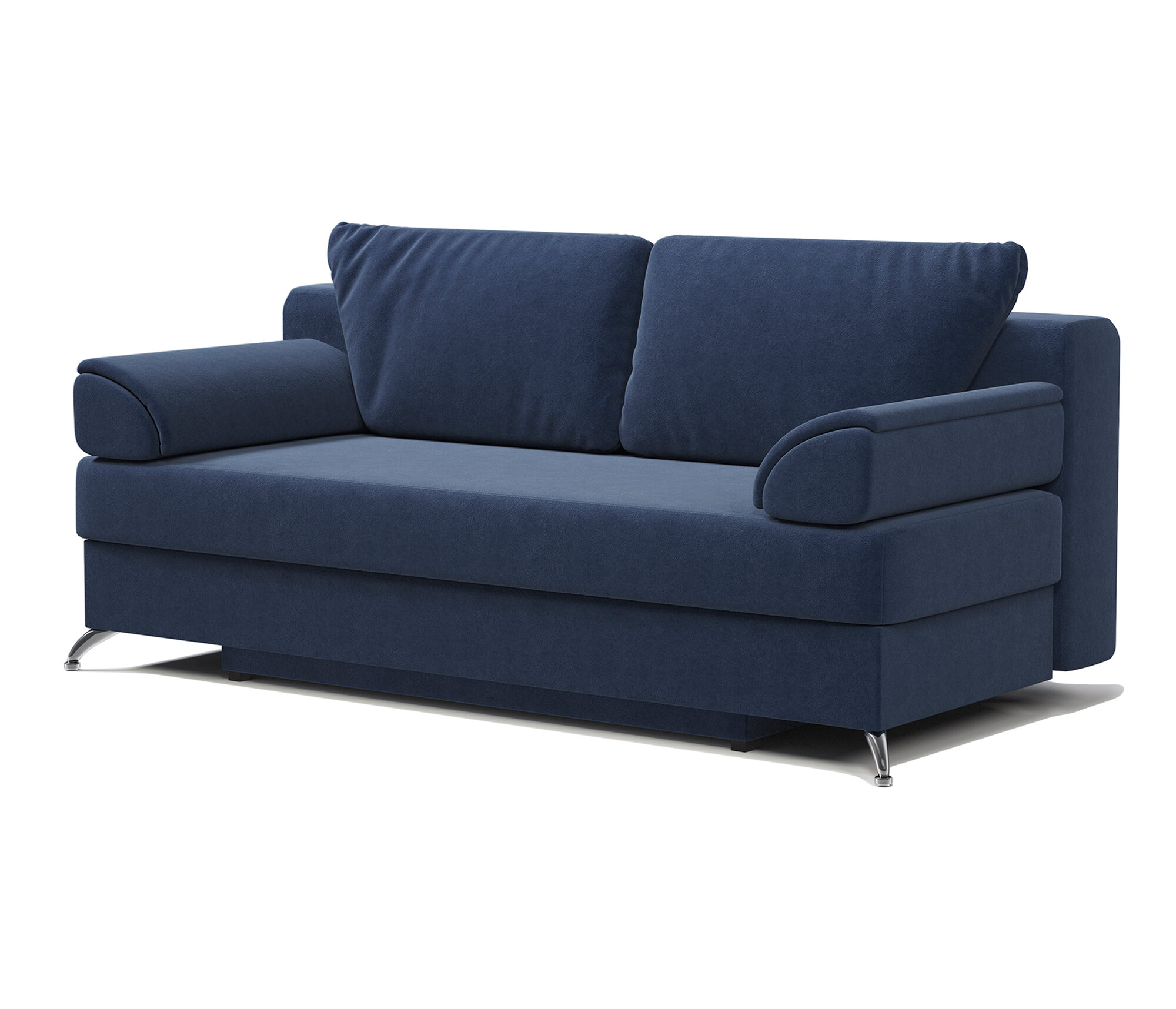 Диван-кровать Шарм-Дизайн ЕвроШарм 130х193 см, диван раскладной, еврокнижка, прямой, велюр Ультра миднайт