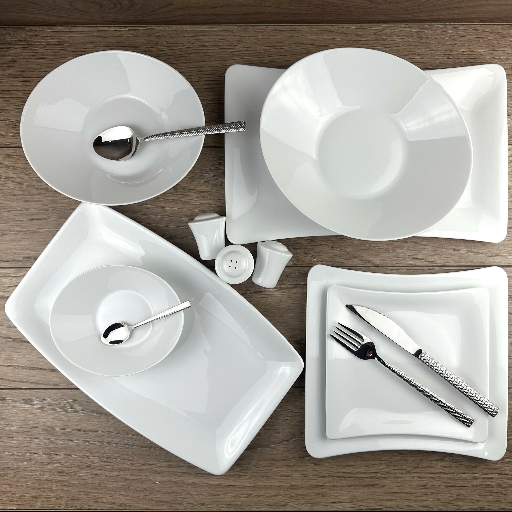 Сервиз фарфоровый столовый обеденный Vinci Blanco Casimir на 6 персон 30 предметов Иран