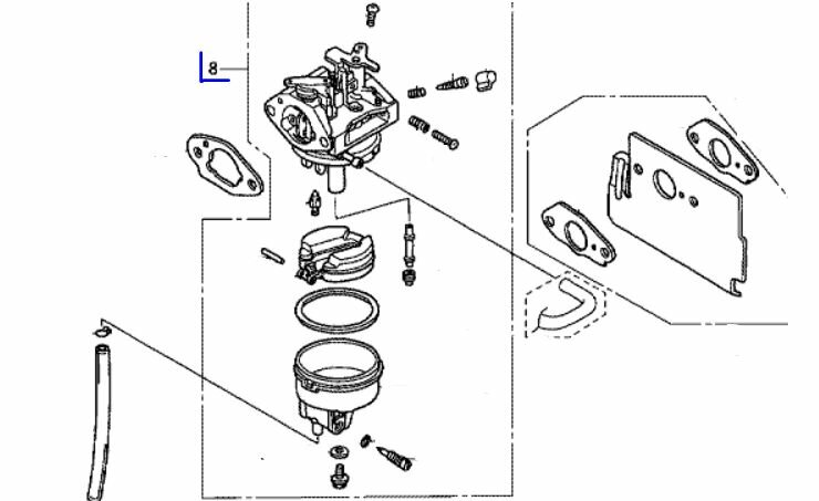 Карбюратор в сборе (BB61J B) для двигателя Honda GC160; Артикул Honda: 16100Z0J013 (Оригинал)