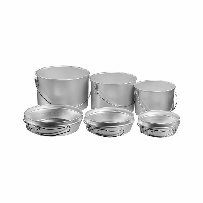 Набор котелков походных 1л, 2л, 3л с крышками-сковородками