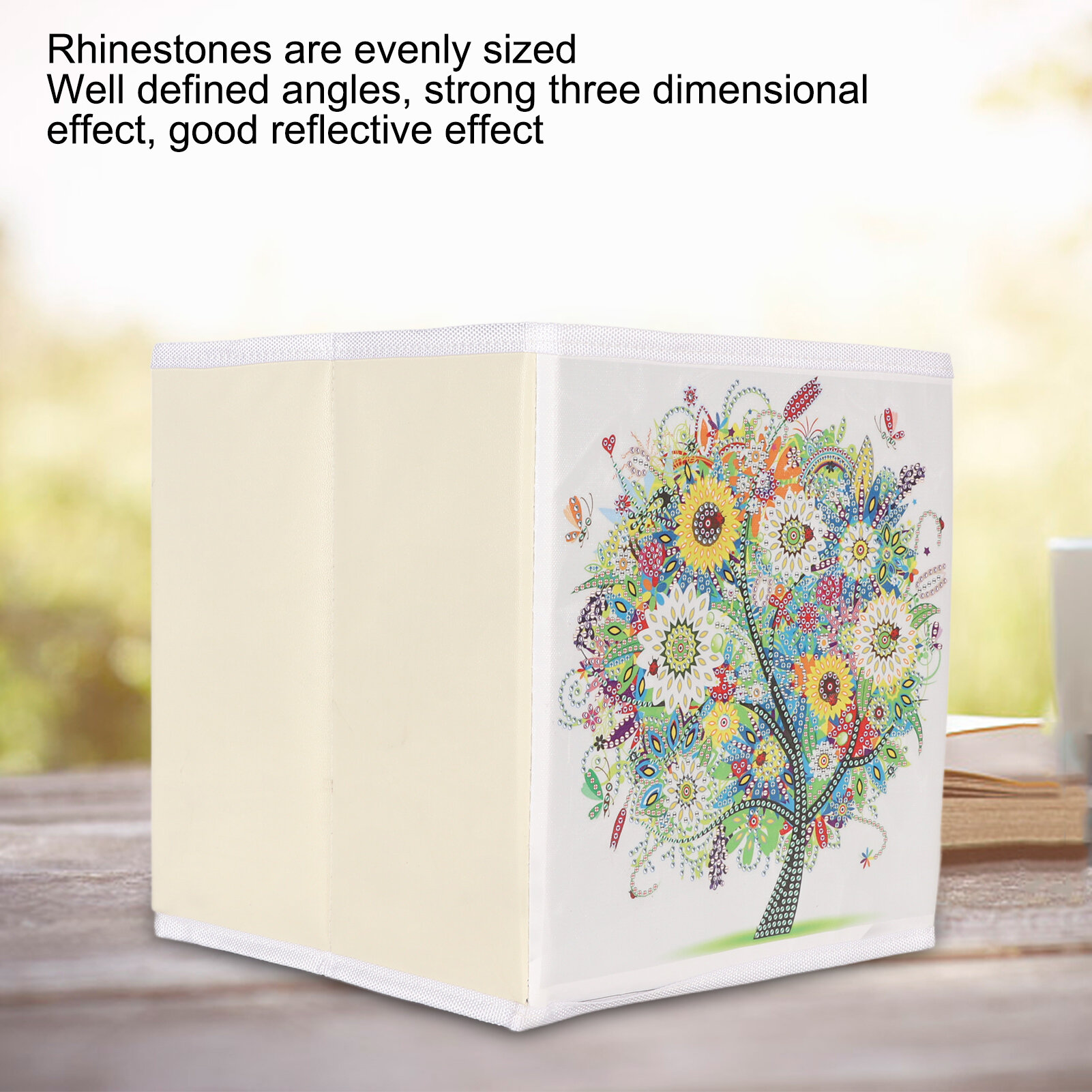 Складной ящик для хранения с набором для рисования стразами, DIY ящик для хранения с трехмерным эффектом для домашних ящиков-органайзеров