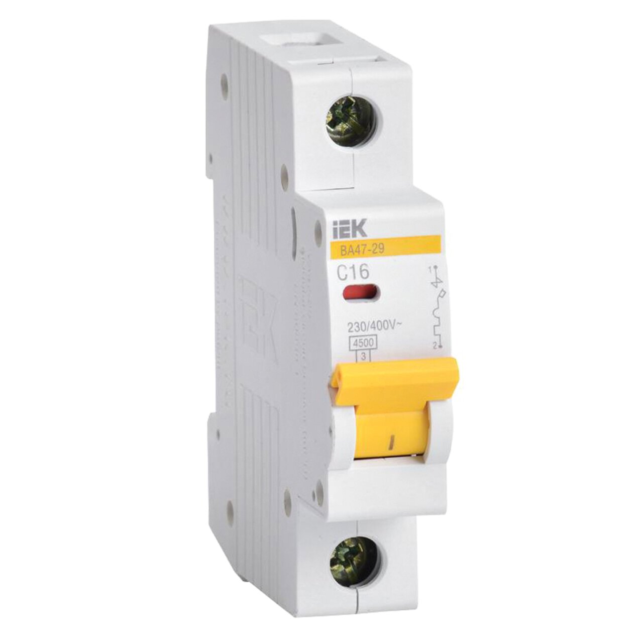 ИЭК автоматический выключатель 1P 10 А, кривая C, защита 4.5 кА, однофазное исполнение