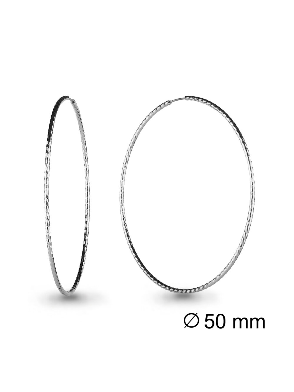 Серьги конго, серебро, 925 проба