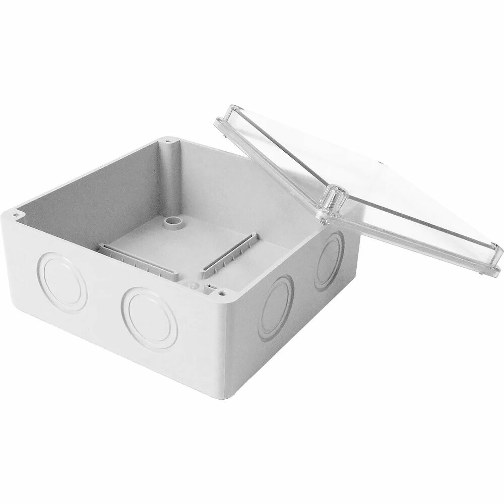 KLR /KP-1515-TG - Распределительная коробка с перфорацией под выдавливание с прозрачной крышкой IP54 150x150x70мм 02415150