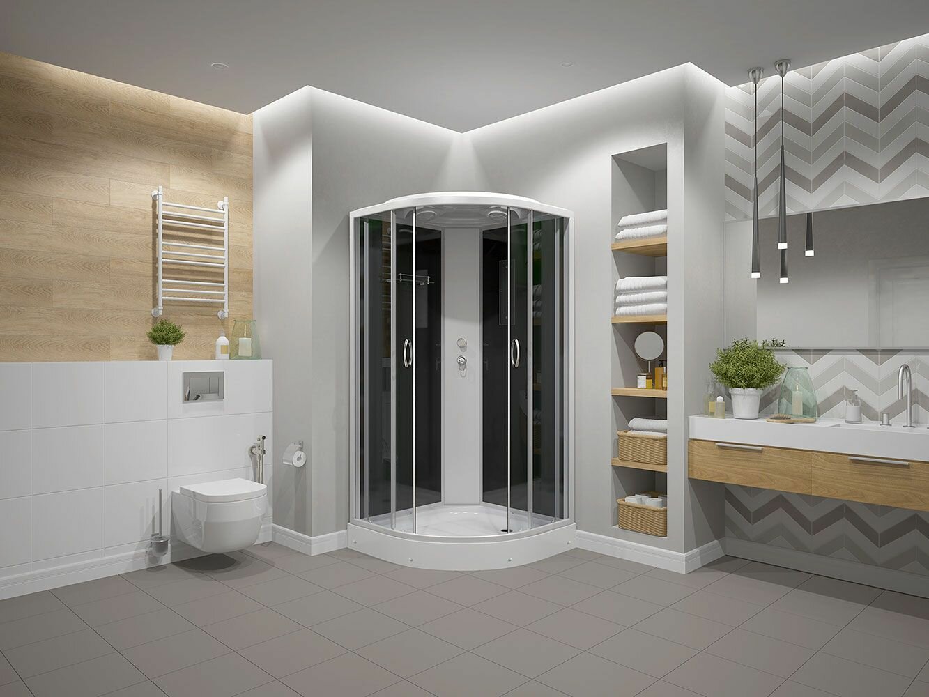 Душевая кабина ERLIT ER3510TP-C4-RUS (1000*1000*2150)