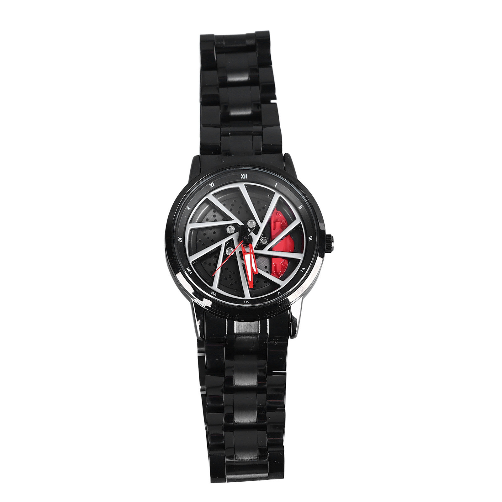 Часы с вращающимся ободом автомобиля, кварцевым механизмом из нержавеющей стали, водонепроницаемые, с вращающимся ободом автомобиля, для автолюбителей, тип D