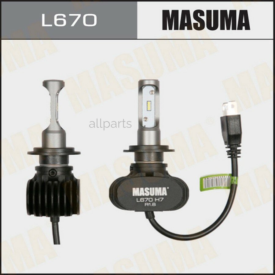 MASUMA L670 Лампы светодиодные LED H7 6000K 4000Lm PX26d (упаковка 2 шт, цена за комплект)