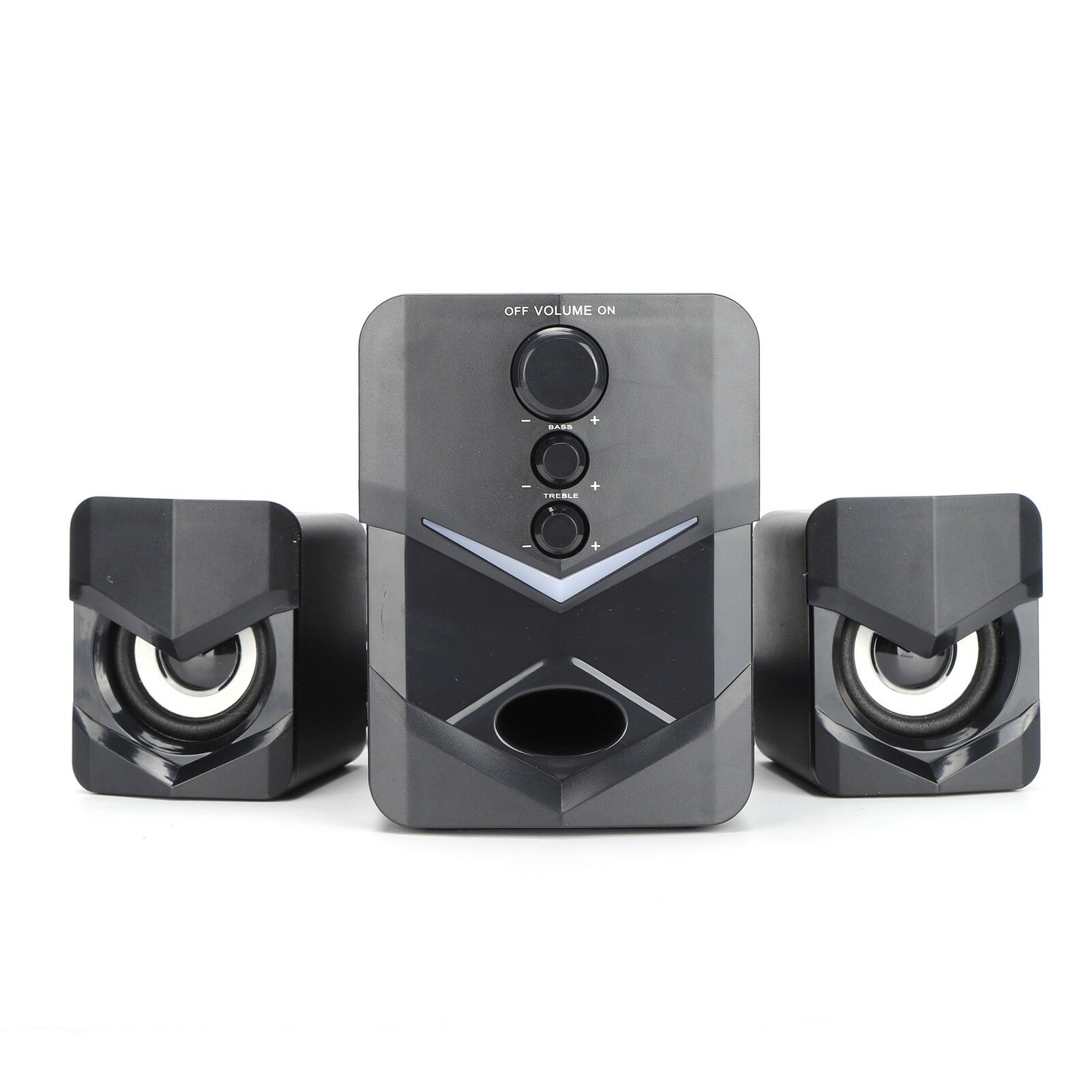 Sounder Speaker Wired Multimedia Desktop Stereo with Subwoofer for Home Computer Laptop