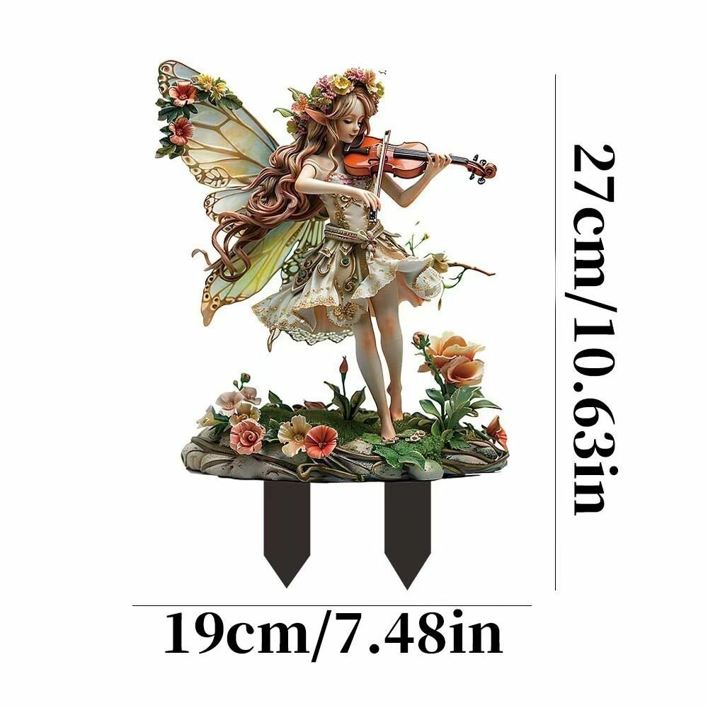 Садовая фигурка феи из акрила для декора сада и дома, устойчивая к дождю и снегу