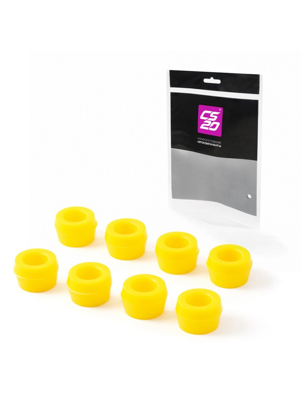 Втулка амортизатора задн. для а/м ВАЗ 2101 (8 шт.) (полиуретан) "CS-20" желтые