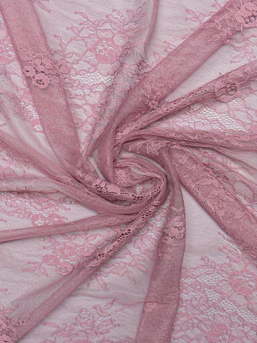 Ткань для шитья "Кружево", 1,4x10 м, плотность 170г/м², розовая