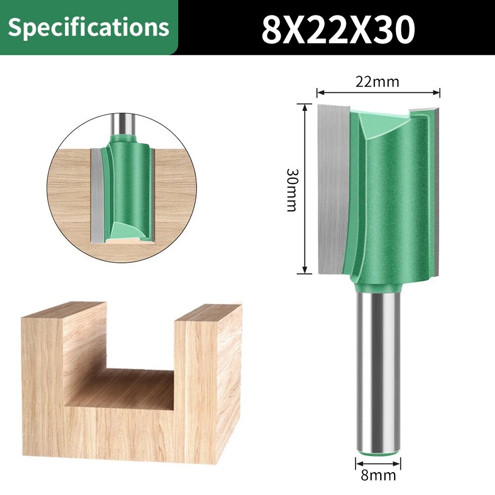 Фреза по дереву VACK 8 мм, карбид вольфрама, 3-20 мм 8X22X30mm