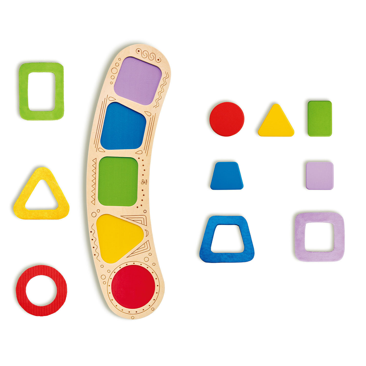 Игрушка HAPE развивающая "Цвета и формы" Сортер Монтессори E1666_HP