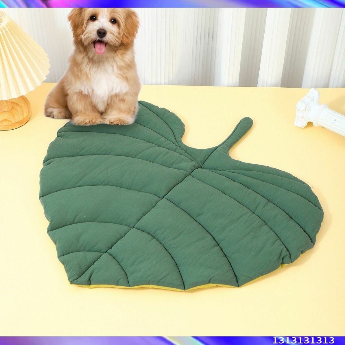 Эксклюзивный двусторонний ковер в форме листа для отдыха питомцев, отличается мягкостью и подходит для всей семьи