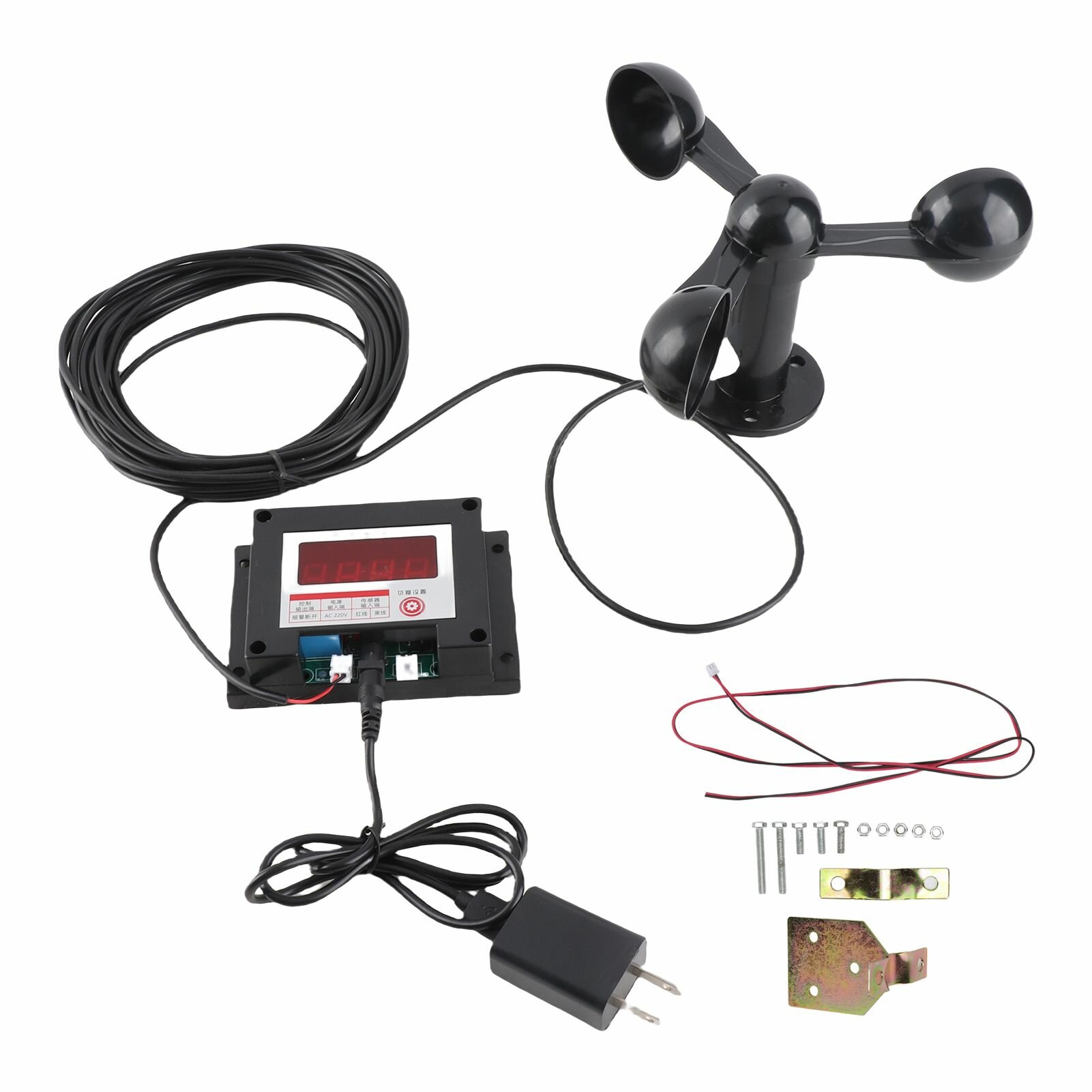 Анемометр башенного крана с тремя лопастями вентилятора, интеллектуальная сигнализация, высокоточный измеритель скорости ветра для точного измерения