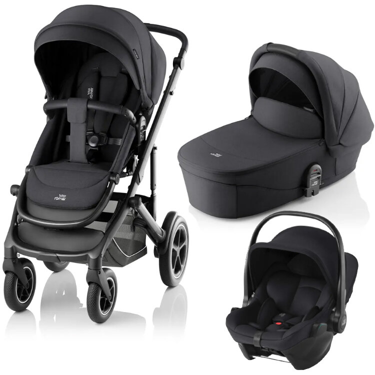 Комплект 3 в 1 Britax Roemer Smile 5Z Style Carbon Black + BS CORE Space Black