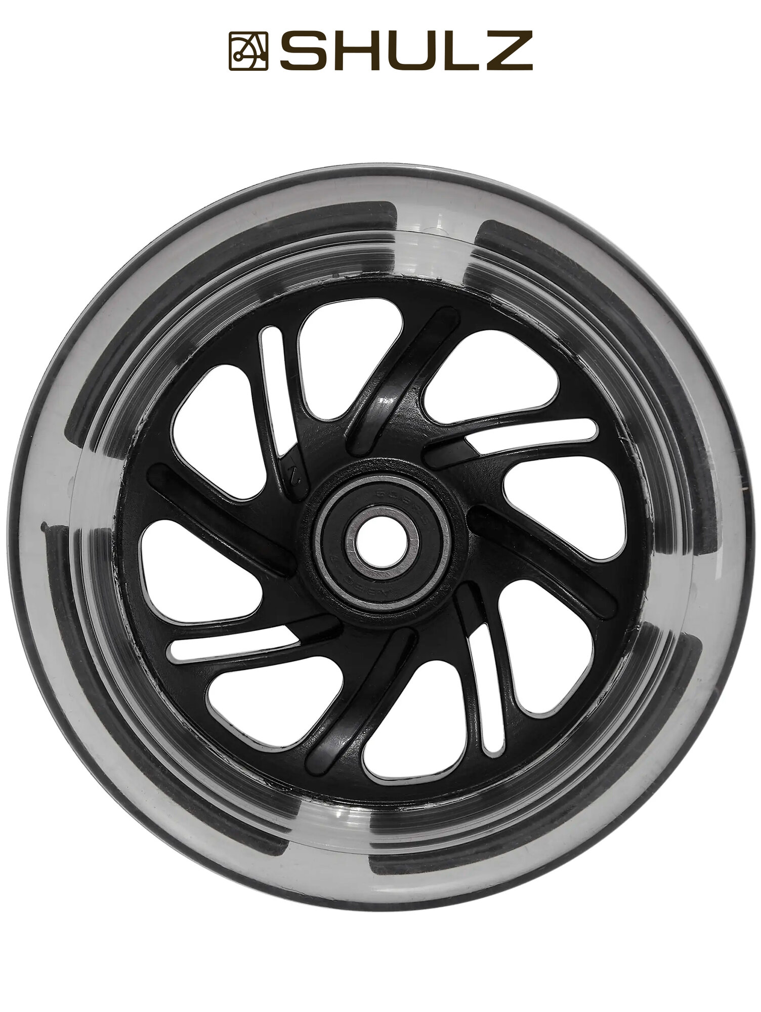 Колесо для самоката SHULZ Ant Mini 120 мм, светящееся, переднее - Чёрный