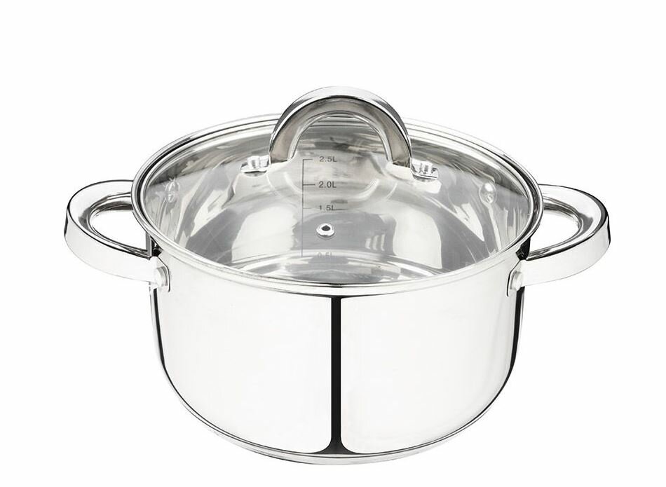 Кастрюля 3,6 л MALLONY Mediano 005444, нерж. сталь, зеркальная полировка