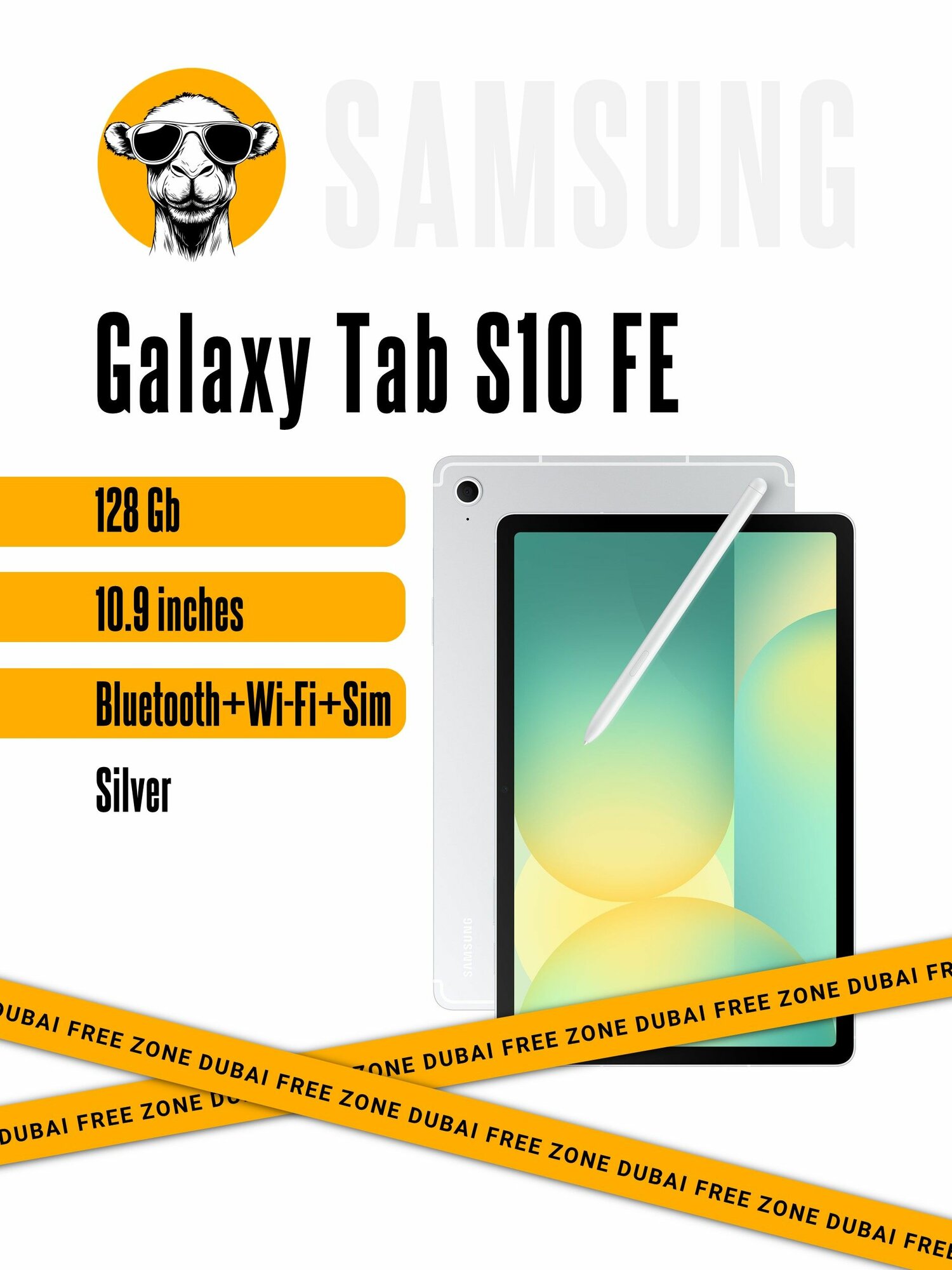 Планшет Samsung Galaxy Tab S10 FE+ 5G 8/128Gb Silver/Серебристый