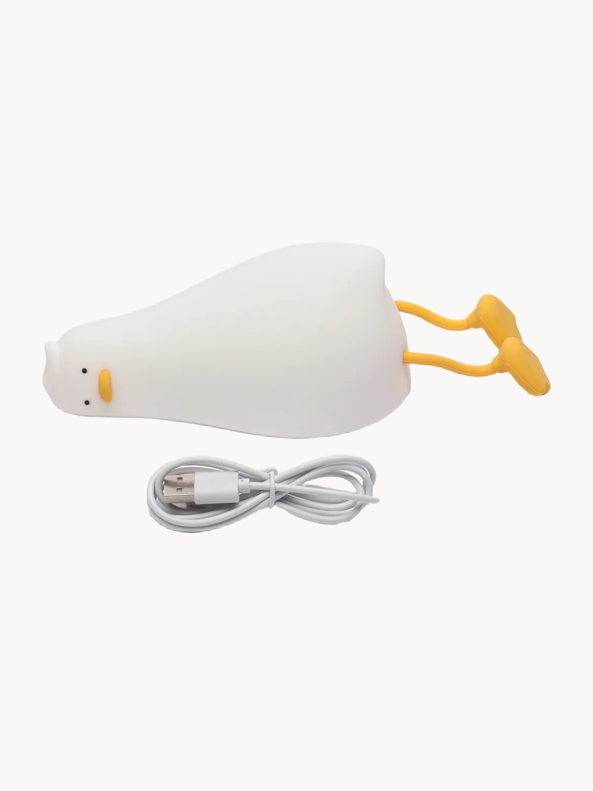 Ночник детский Уточка, беспроводной, светодиодный, с зарядным кабелем USB