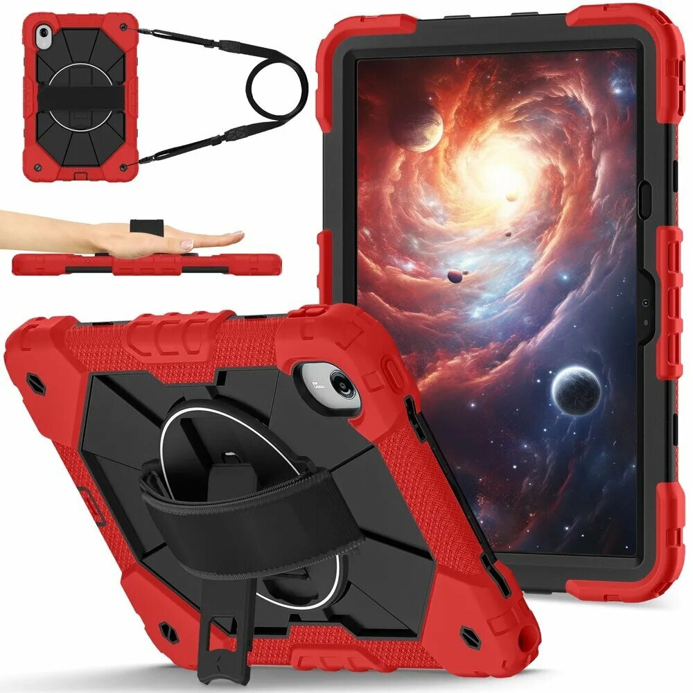 Чехол Для Lenovo Xiaoxin Pad 11/Lenovo Idea Tab 11.0" 2025, с плечевой ремень, Портативный, против падения, с 360 градусов вращающийся стенд