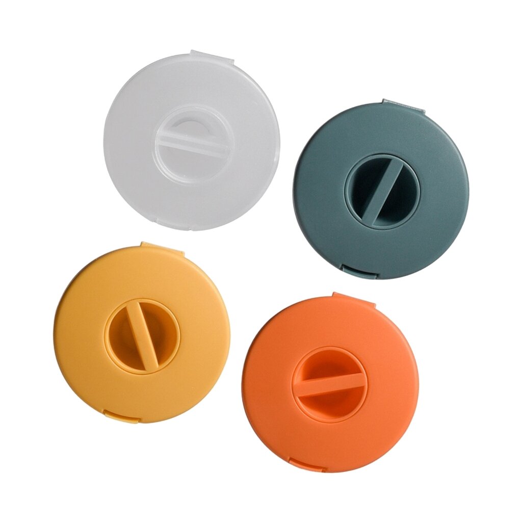 1 комплект из 4 компактных и портативных круглых вращающихся ящиков для хранения кабельного органайзера для передачи данных-смешанный цвет