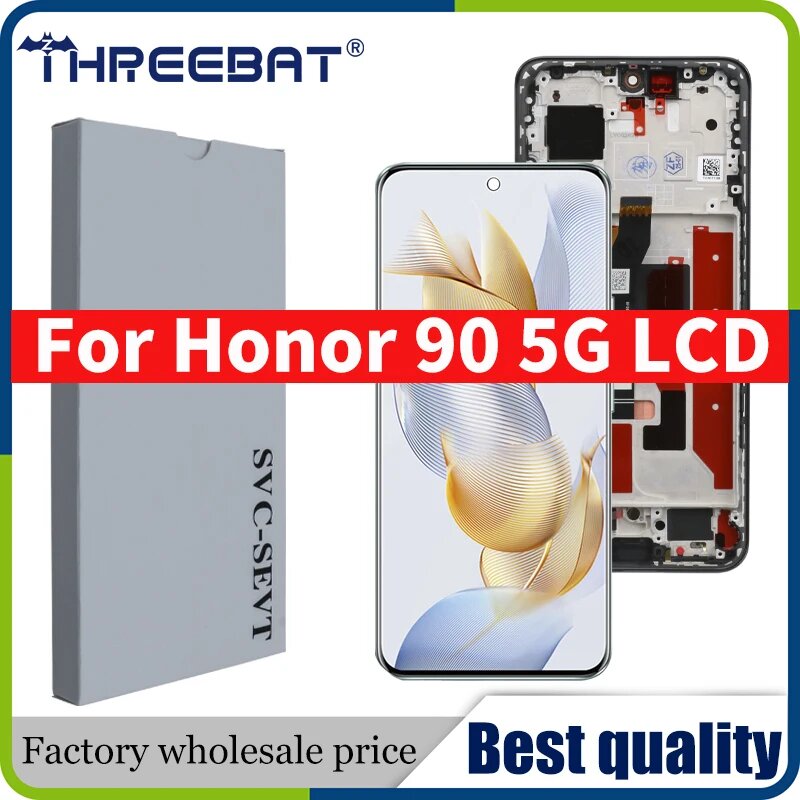 6,7 'оригинальный AMOLED 120 Гц для Honor 90 ЖК-дисплей REA-AN00 REA-NX9, Black With Frame