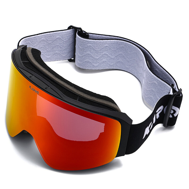 2026KAROS Складные лыжные очки с большим цилиндром, двойным слоем, антизапотевающие очки для сноуборда и лыж для мужчин и женщин с близорукостью