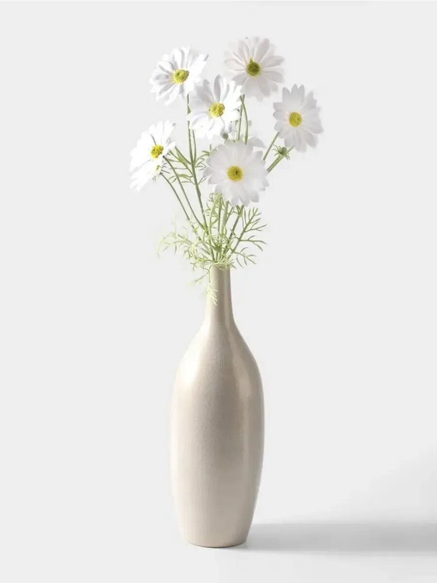 Искусственные цветы Анемона Аврелия, белые, 60 см