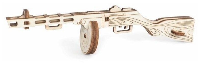 Деревянный конструктор Lemmo пистолет-пулемет 1940, 9 деталей, LM-0155