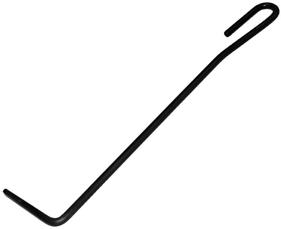 Кочерга для печей и каминов L-600, кованая, металл, длина 60 см, чёрная