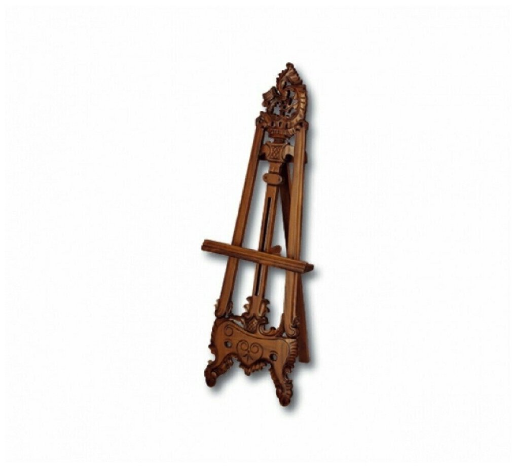 Мольберт DOMKORLEONE интерьерная подставка для картин, красное дерево (mahogany wood), цвет орех NAA (светло-коричневый)