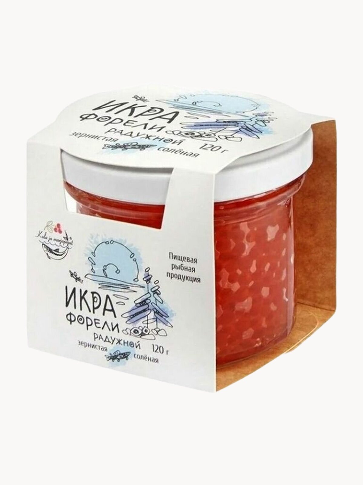 Икра форели красная, лососевая зернистая, "Кала я марьяпоят", 120 г