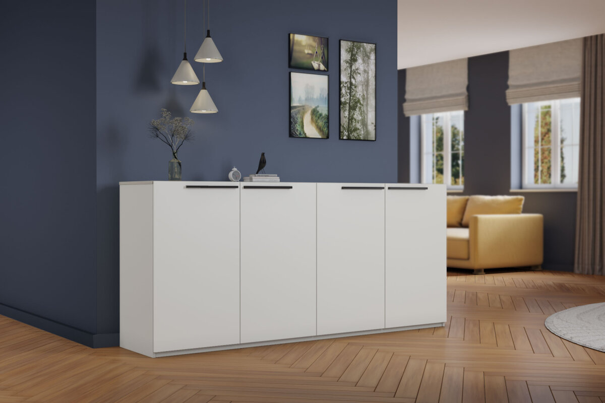 Тумба Лорена Пакс-3 Белый 220*90*44